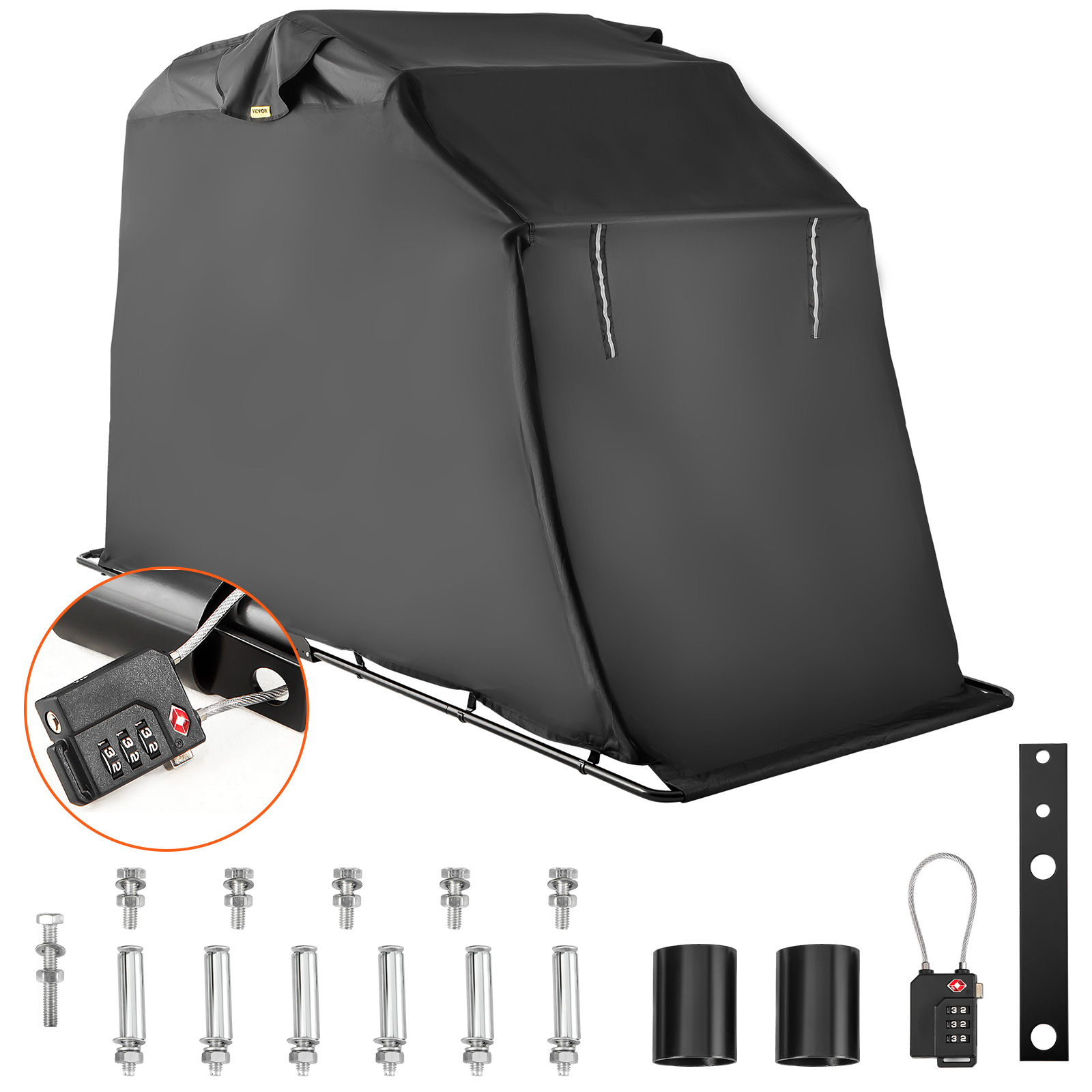VEVOR Motorcycle Shelter, Waterproof Motorcycle Cover, Heavy Duty ...