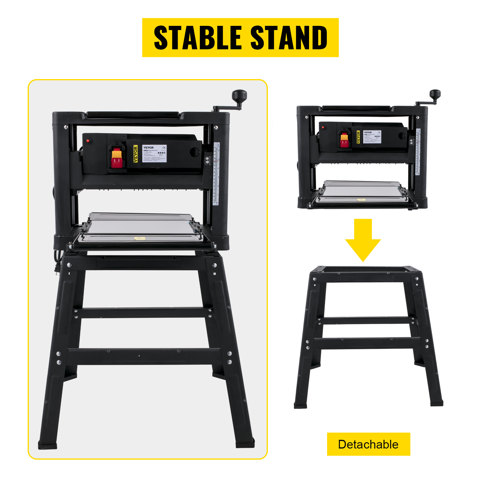 VEVOR Benchtop Planer, 13" Thickness Planer, 1800W 8000RPM Woodworking ...