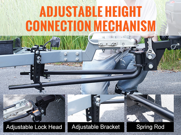 VEVOR Weight Distribution Hitch, 1,000 lbs Weight Distributing Hitches ...
