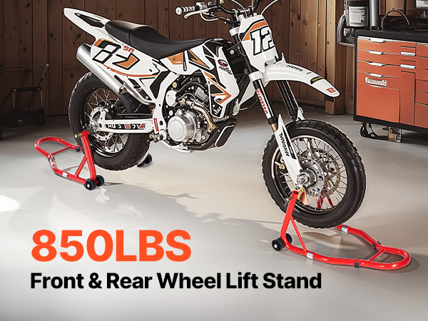 Motorcycle Front & Rear Stand Lift 850 lbs Spoolift Paddock Swingarm ...