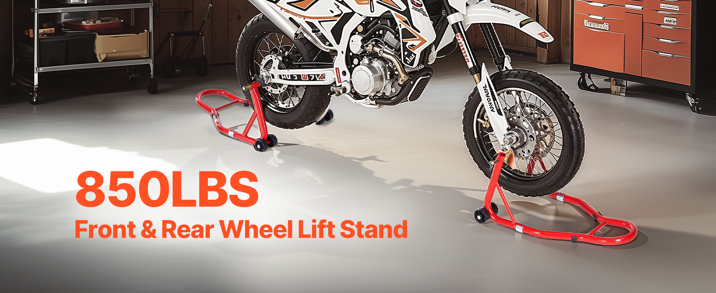 Motorcycle Front & Rear Stand Lift 850 lbs Spoolift Paddock Swingarm ...