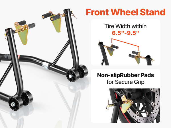 VEVOR Motorcycle Stand Lift, 850lbs Front Rear Combo Stand Lift Stand ...