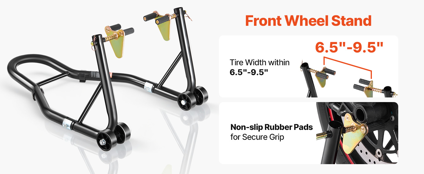 VEVOR Motorcycle Stand Lift, 850lbs Front Rear Combo Stand Lift Stand ...