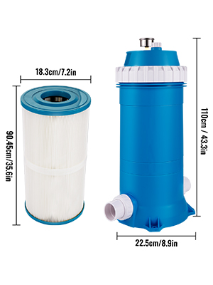 VEVOR Pool Cartridge Filter, 150Sq. Ft Filter Area Inground Pool Filter ...
