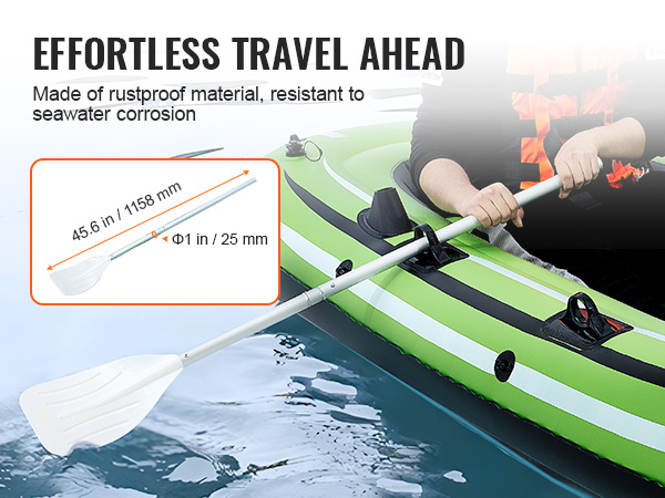 VEVOR Inflatable Boat, 3-Person Inflatable Fishing Boat, Strong PVC ...