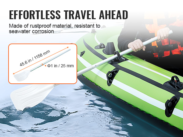 VEVOR Inflatable Boat, 3-Person Inflatable Fishing Boat, Strong PVC ...