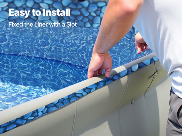 VEVOR Round Pool Liner 30ft Overlap Style Pool Liner 54in Wall Height ...