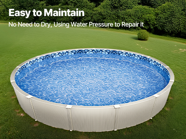 Round Pool Liner 30ft Overlap Style Pool Liner 54in Wall Height Durable ...