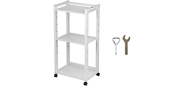 VEVOR Printer Stand, 3-Tier Rolling Printer Cart, Adjustable Storage ...