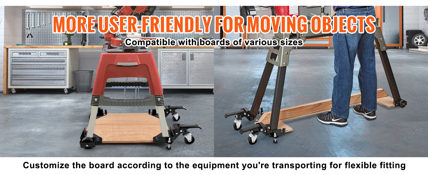 VEVOR Mobile Base, 400 lbs Weight Capacity, Adjustable from 12" x 12 ...