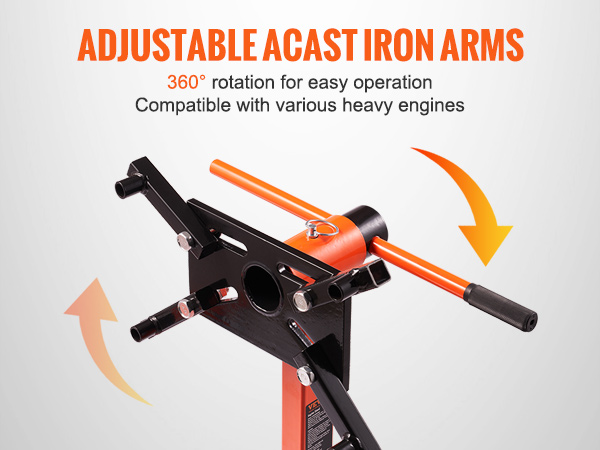VEVOR Engine Stand, 750 lbs (3/8 Ton) Rotating Engine Motor Stand with ...