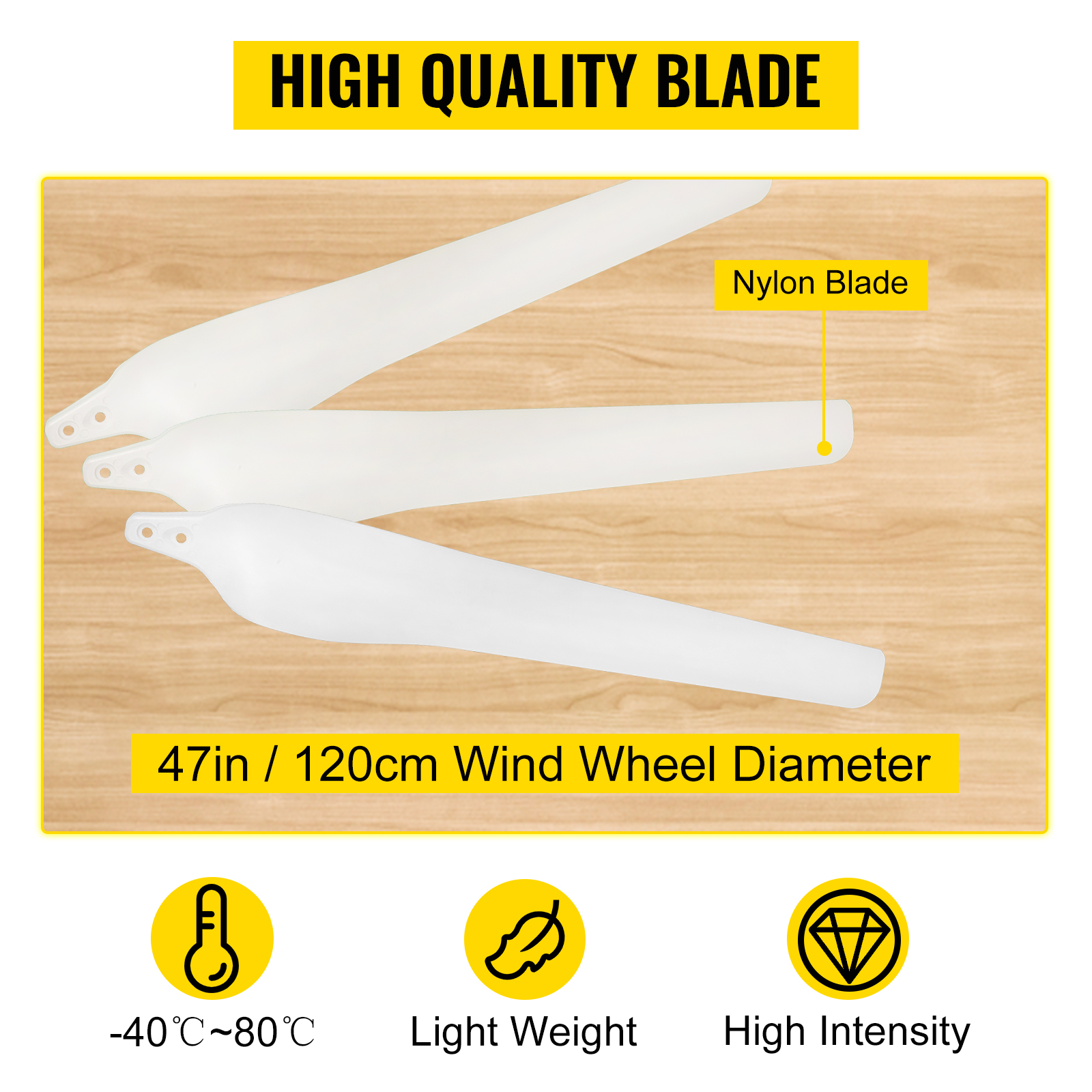 VEVOR Wind Turbine Generator, 12V/AC Wind Turbine Kit, 400W Wind Power ...