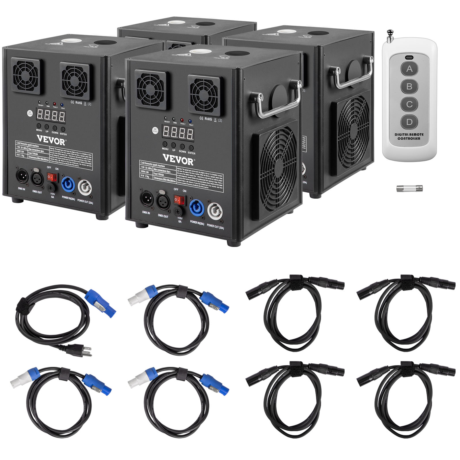 VEVOR Stage Equipment Special Effect Machine, 500W 4pcs Stage Effect ...
