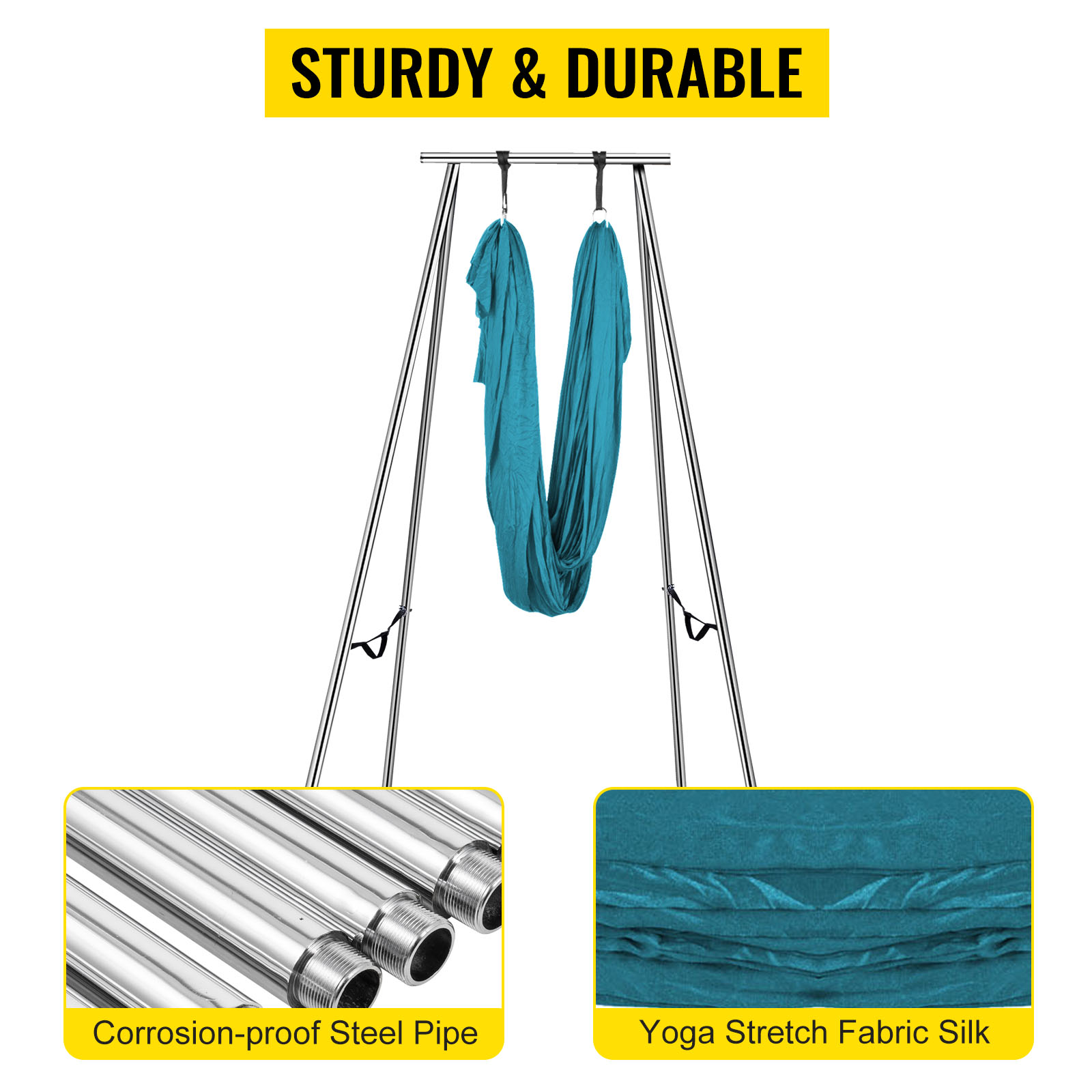 VEVOR Yoga Sling Inversion, 9.6 FT Height Inversion Yoga Swing Stand ...