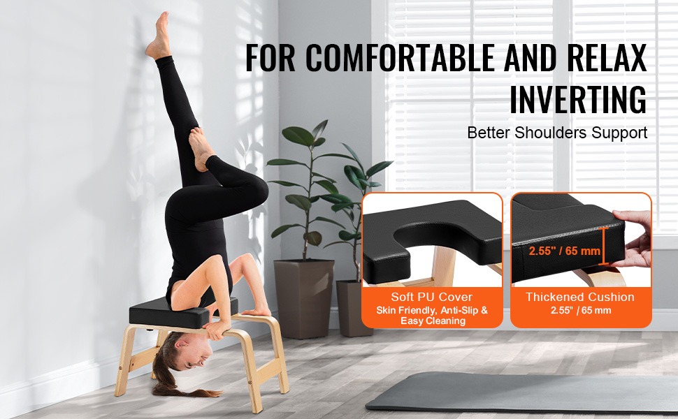 VEVOR Yoga Headstand Bench Inversion Chair Exercise Workout Fitness ...
