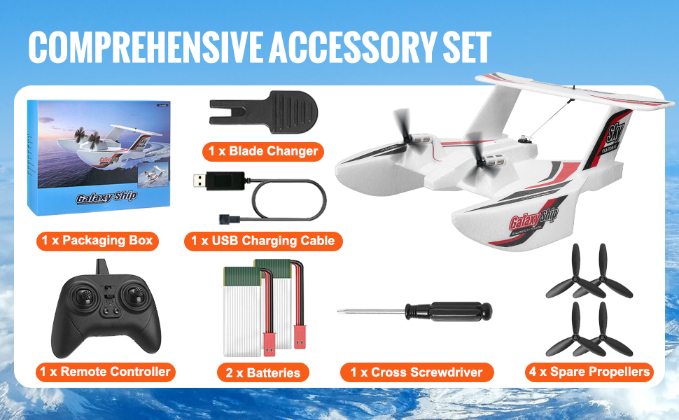 VEVOR RC Airplane Amphibious EPP Foam RC Plane Toy with 2.4 GHz Remote ...