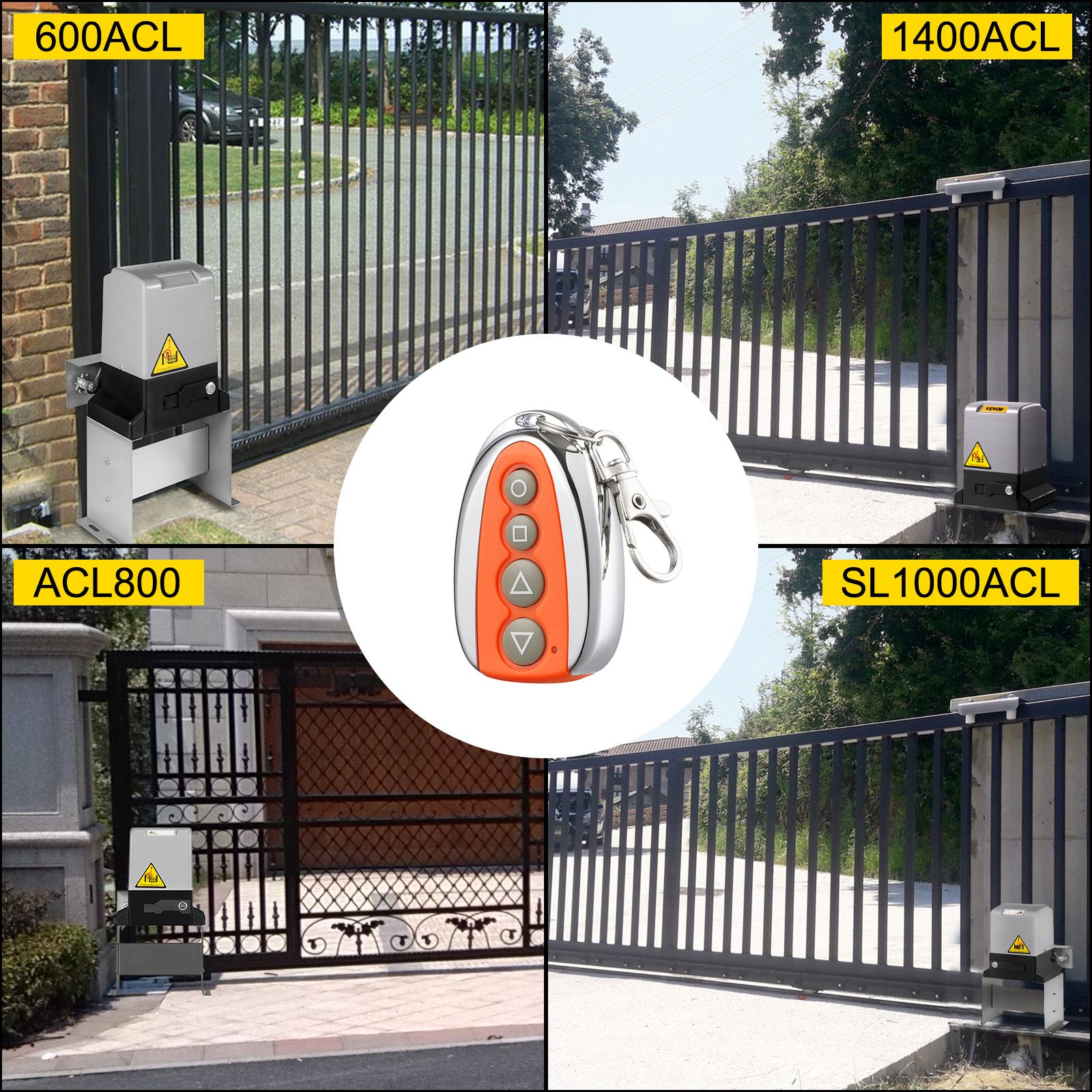 VEVOR Gate Opener Remote, 131 ft Gate Remote Control, 4 Button ...