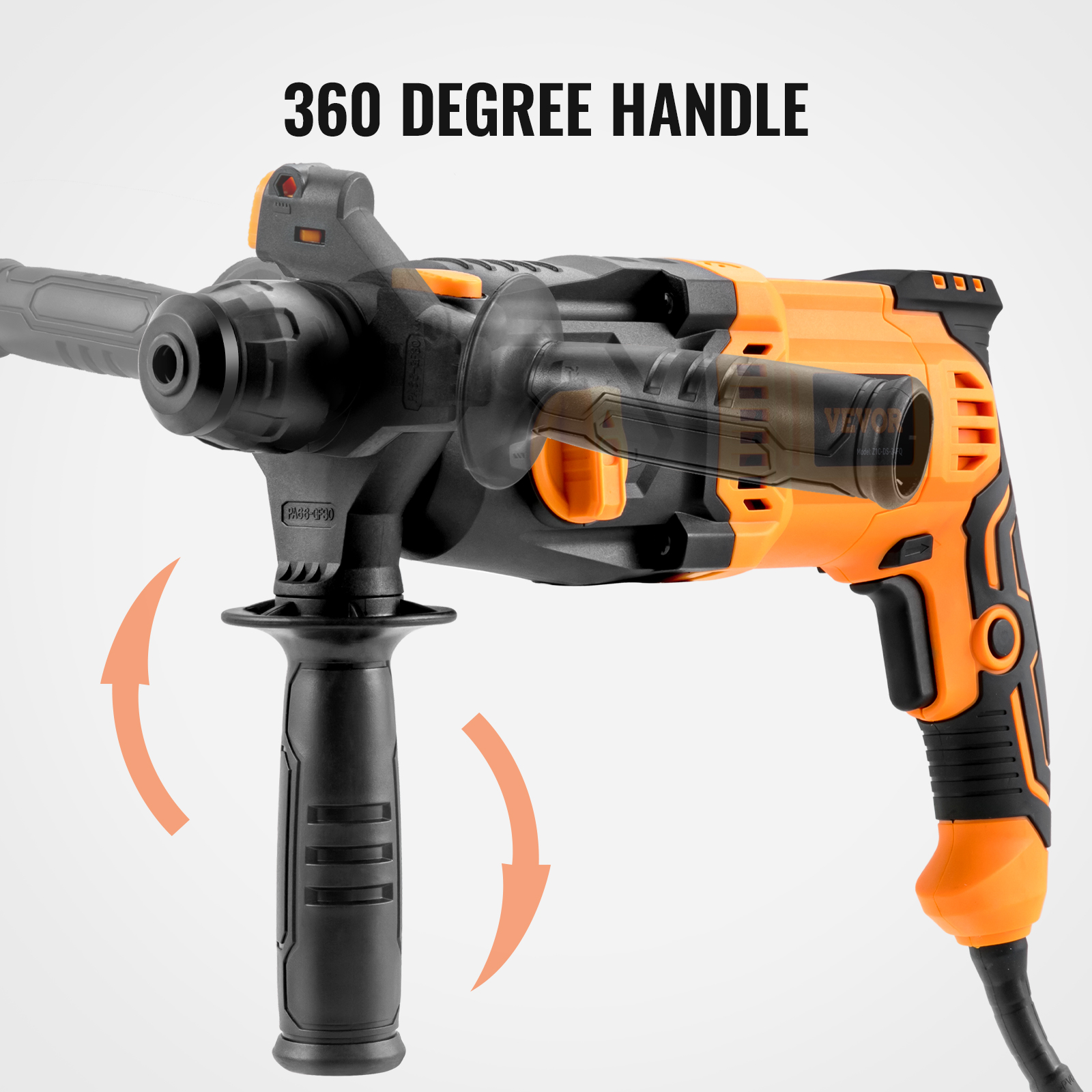VEVOR Rotary Hammer Drill Corded Drills 1" 4 Modes SDS-Plus Chipping ...