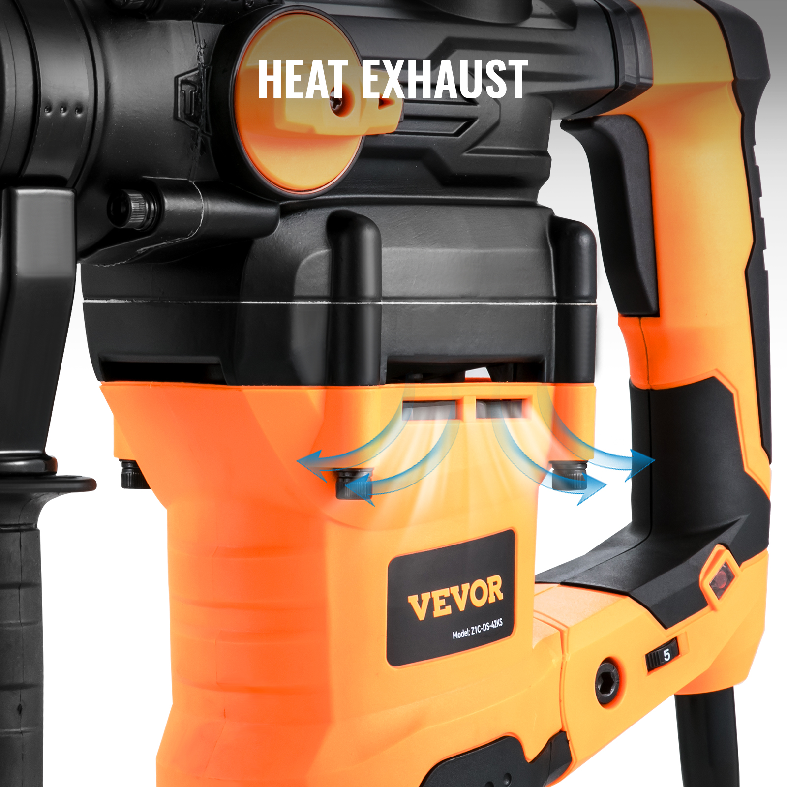 VEVOR Rotary Hammer Drill Corded Drills 1-9/16" 3 Modes SDS-MAX ...