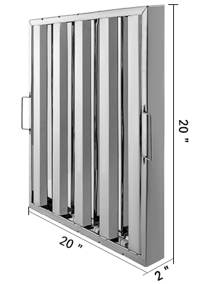 VEVOR Pack of 6 Hood Filters 19.5W x 19.5H Inch, 430 Stainless Steel 4 ...