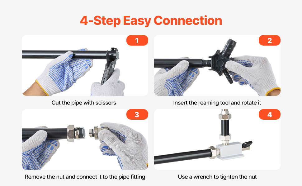 Air Compressor Line Kit 3/4'' x 100FT HDPE/Aluminum Shop Air Piping ...