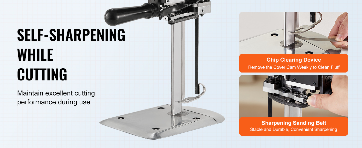 VEVOR Fabric Cutter, 750W High-Speed Straight Knife Cloth Cutting ...