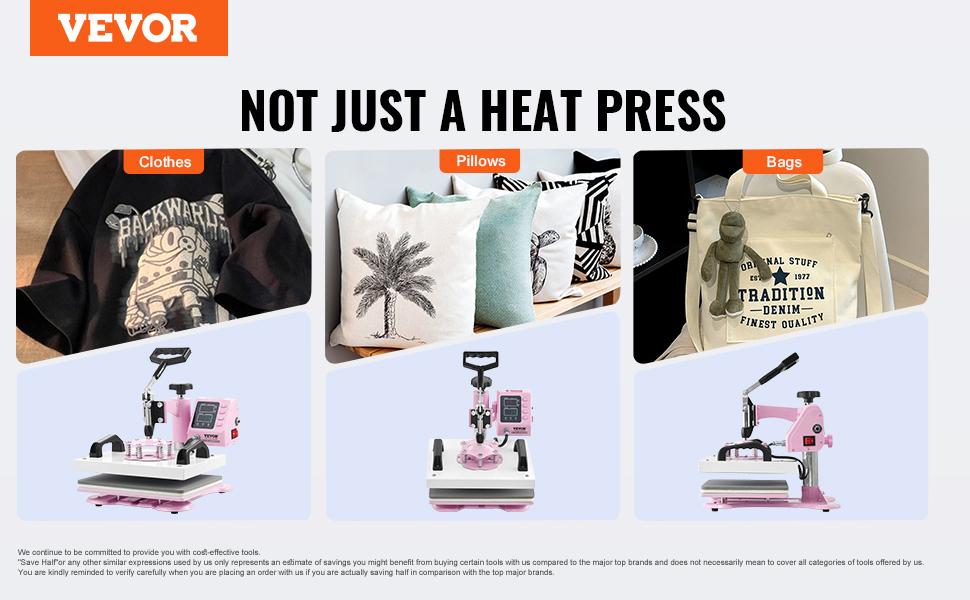 VEVOR Heat Press Machine 12x10in Heat Transfer Machine for T-Shirts ...