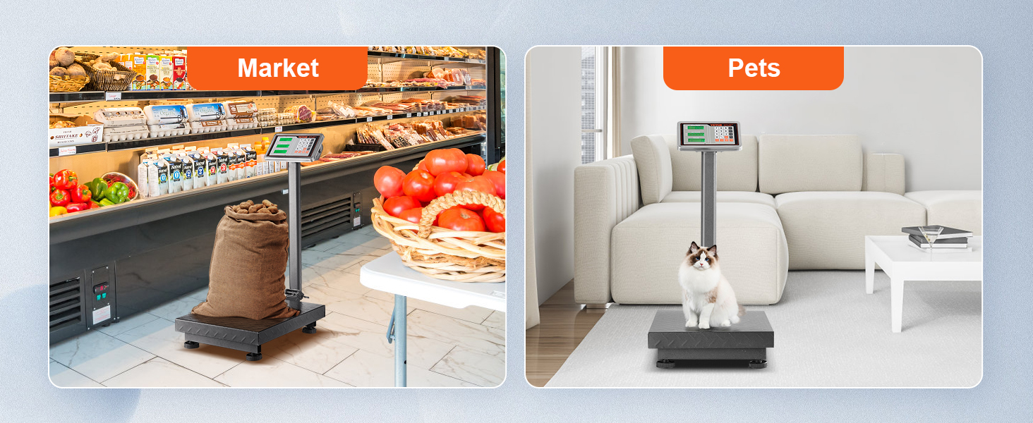 VEVOR Computing Digital Platform Scale, 660 lbs Load, 0.1 lbs Accuracy ...