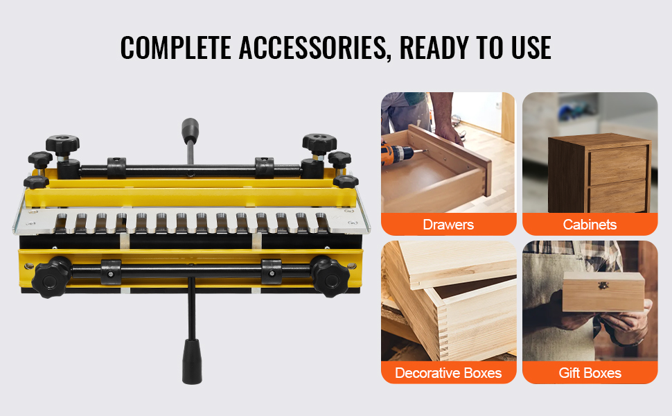 VEVOR Dovetail Jig 12 Inches Precise Dove Tailing Router Jigs with 3 ...