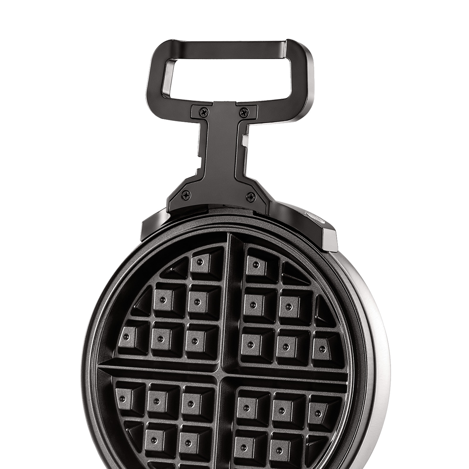 VEVOR 2-Layer Waffle Maker, 2 Pieces per Batch, 1400W Round Waffle Iron ...