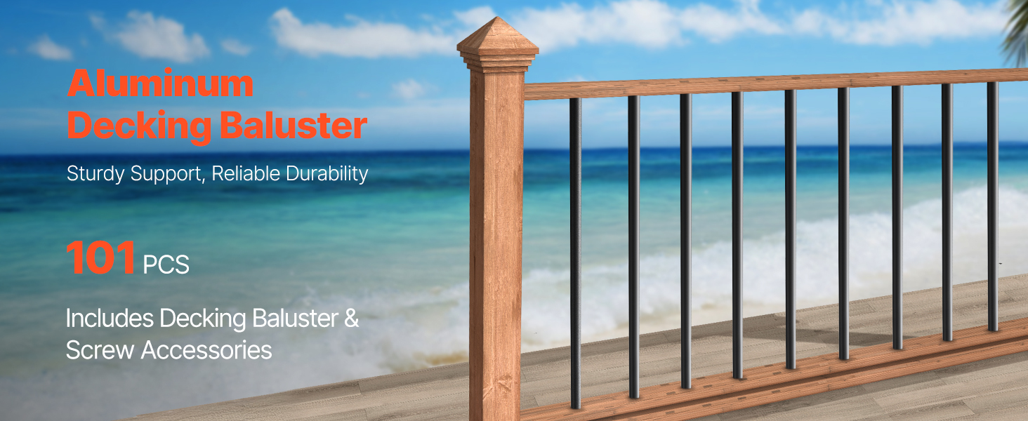 Metal Staircase Balusters 101 Pack 36 In Aluminum Spindles with Screws ...