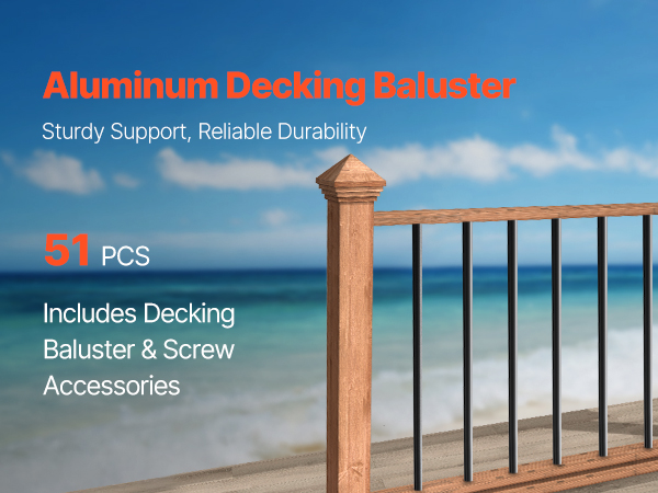 Metal Staircase Balusters 51 Pack 26 In Aluminum Spindles with Screws ...