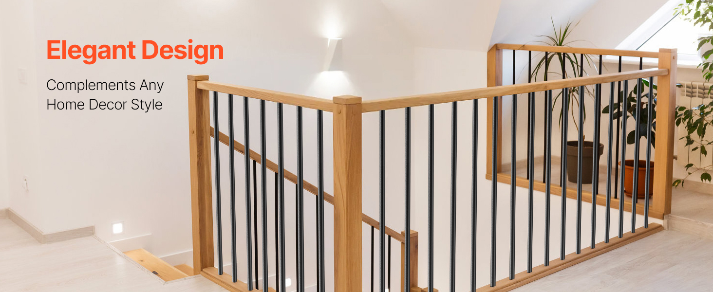 VEVOR Staircase Balusters 51 Pack 32 In Aluminum Spindles with Screws ...