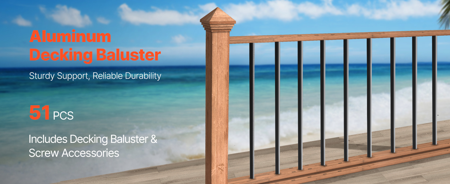 Metal Staircase Balusters 51 Pack 36 In Aluminum Spindles with Screws ...