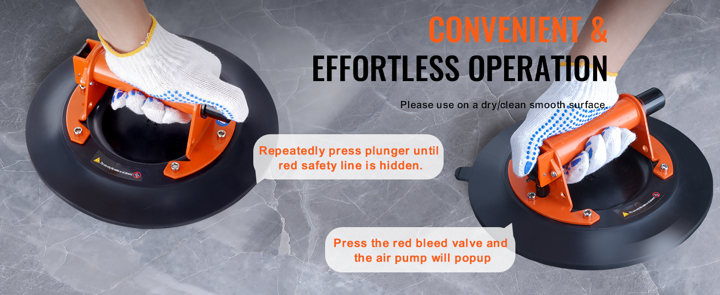 VEVOR Glass Suction Cup, 10" 990 lbs Load Capacity, Vacuum Suction Cup ...