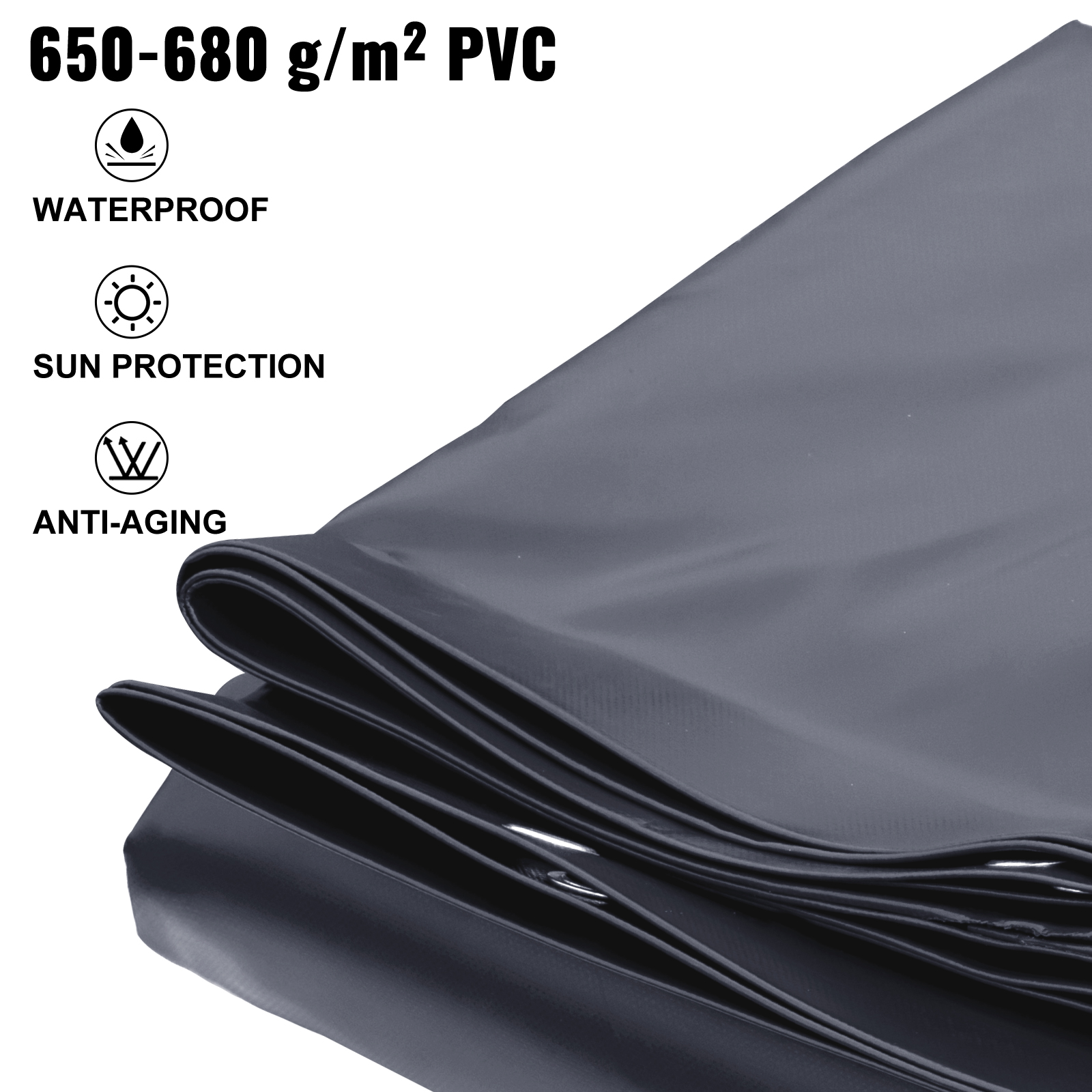 VEVOR Pool Safety Cover, 13x26 ft In-ground Pool Cover, Charcoal In ...