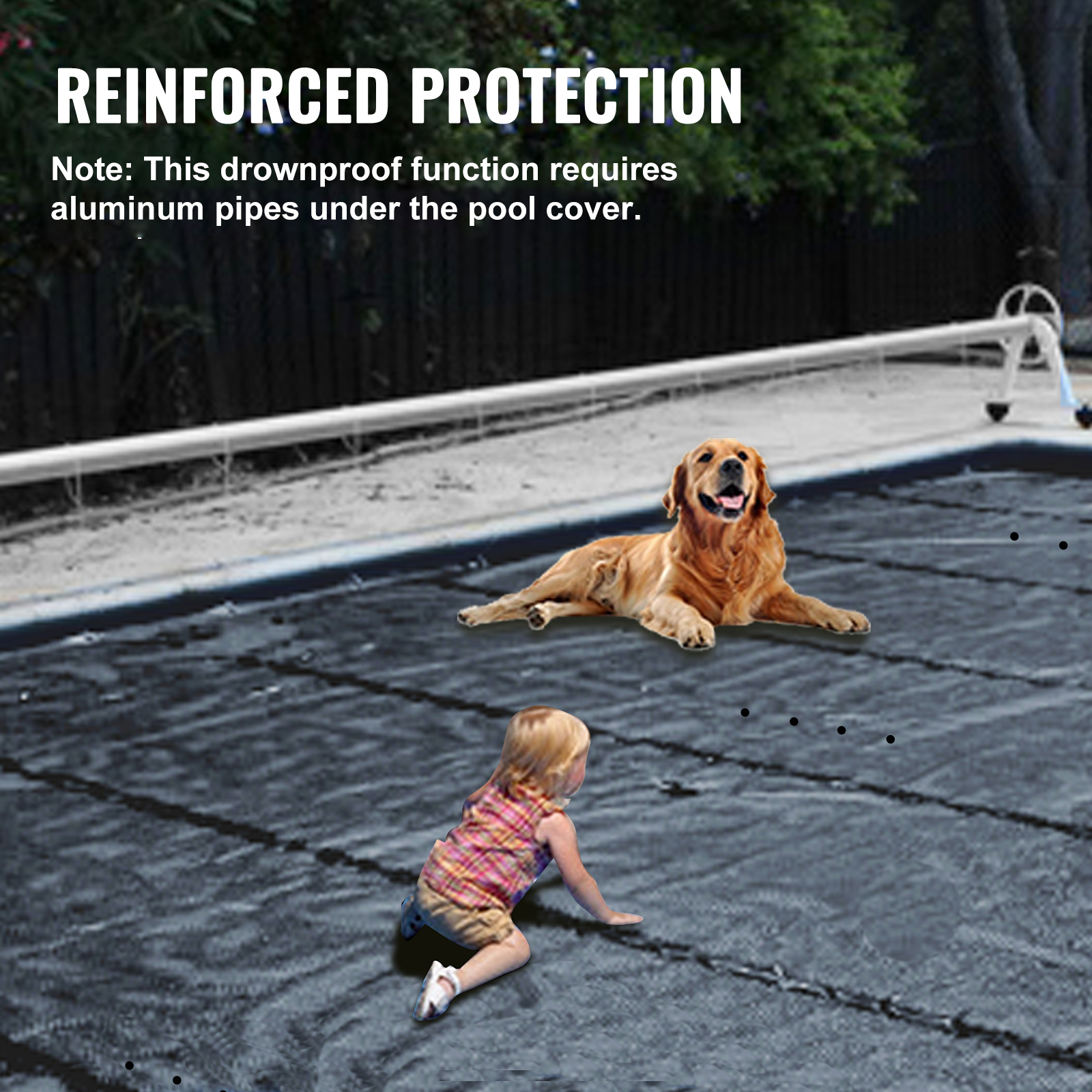 VEVOR Pool Safety Cover, 13x26 ft In-ground Pool Cover, Charcoal In ...
