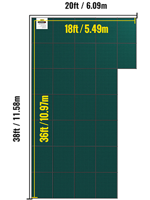 VEVOR Inground Pool Safety Cover, 20 ft x 38 ft Rectangular Winter Pool ...