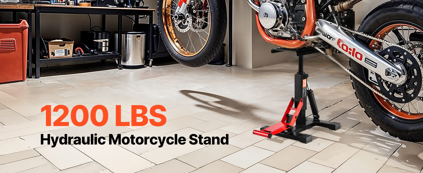 VEVOR Dirt Bike Lift Stand 440 LBS Adjustable Hydraulic Motorcycle Lift ...