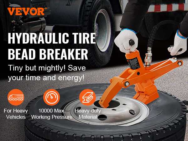 VEVOR Hydraulic Bead Breaker, 10000 PSI Tire Bead Breaker with Metal ...