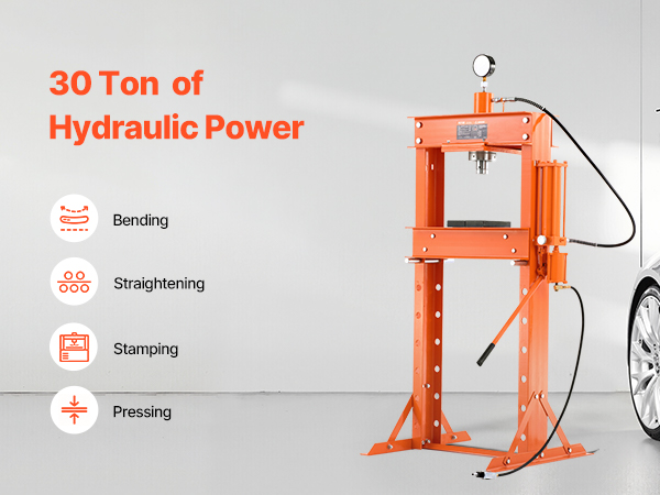 30 T Hydraulic Shop Press Hydraulic Press with Press Plate for Bending ...