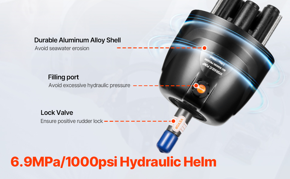 150HP Hydraulic Outboard Steering Kit Marine Boat Hydraulic Steering ...