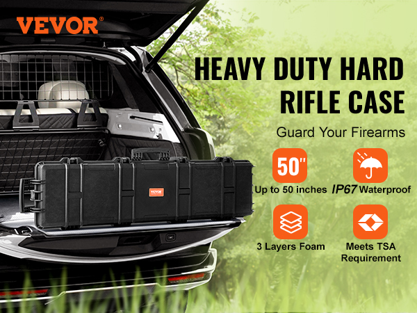 VEVOR Tactical Range Case, Outdoor Tactical Hard Case with 3 Layers ...