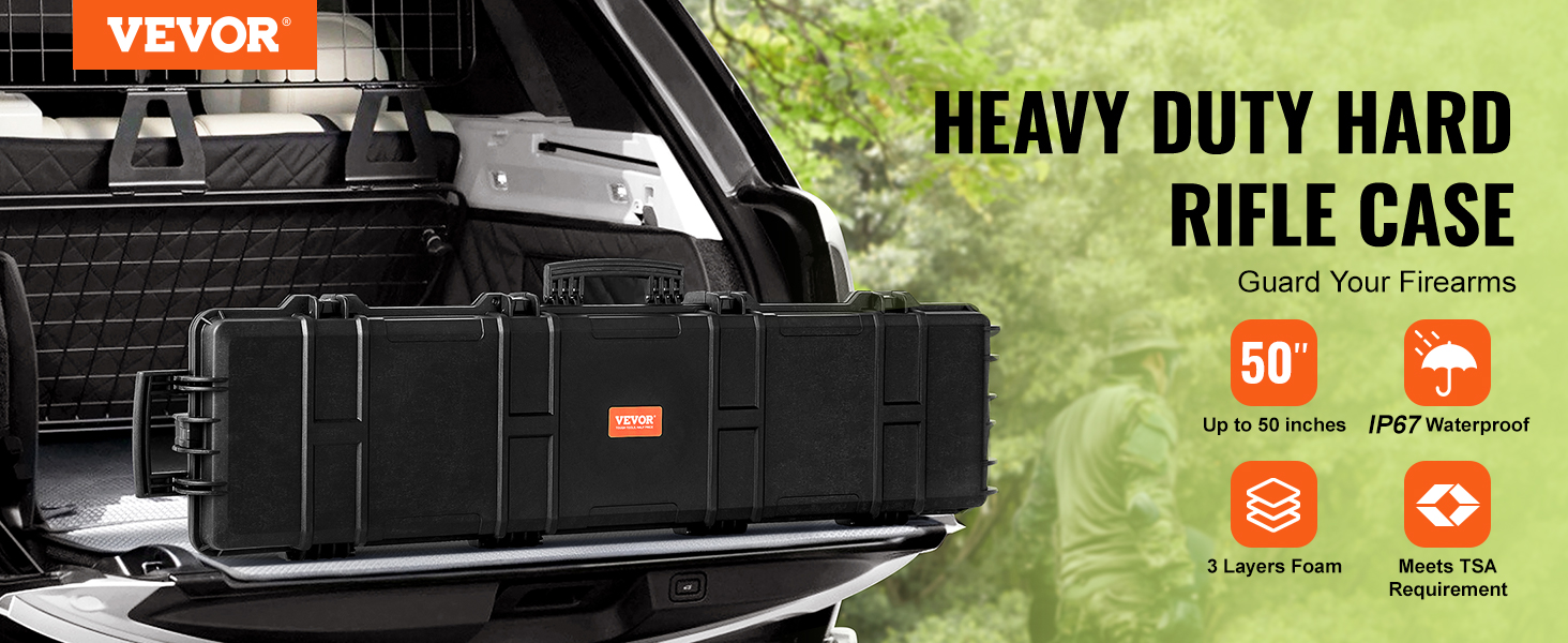 VEVOR Tactical Range Case, Outdoor Tactical Hard Case with 3 Layers ...