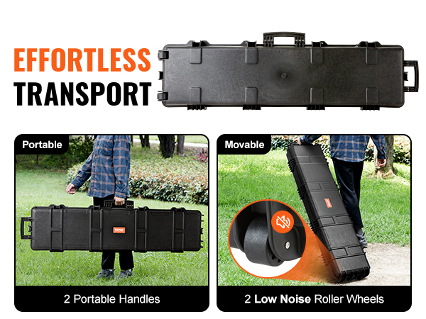 VEVOR Tactical Range Case, Outdoor Tactical Hard Case with 3 Layers ...