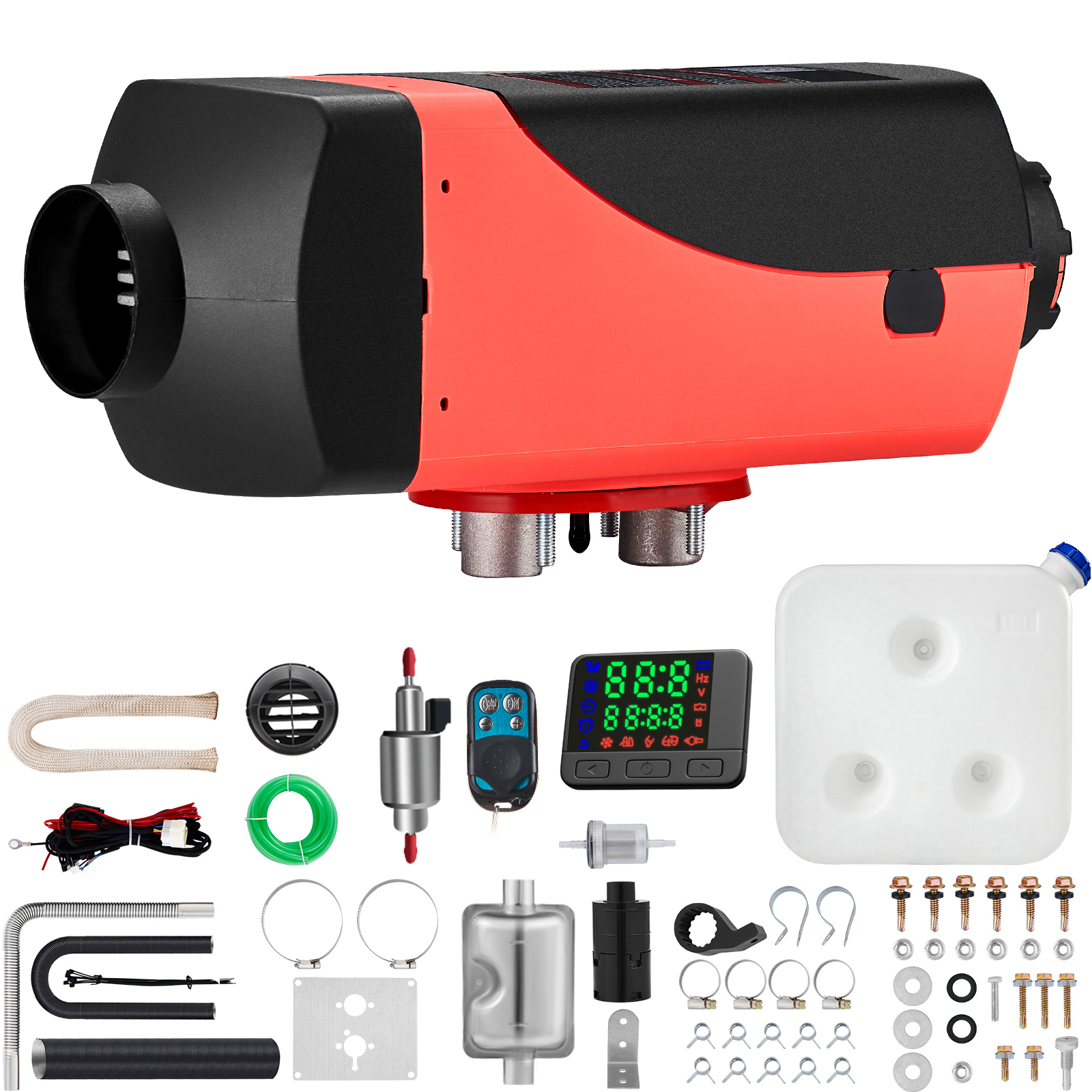 VEVOR 2KW Diesel Heater 12V 2KW Diesel Air Heater Muffler 2KW Diesel ...