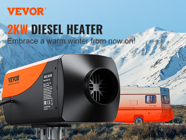 VEVOR Diesel Air Heater 12V 2KW LCD Display Remote Control for Car Bus ...