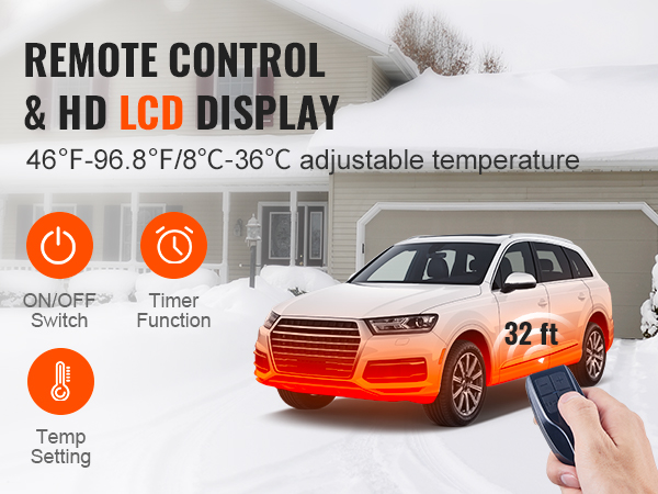VEVOR Diesel Air Heater 12V 2KW LCD Display Remote Control for Car Bus ...