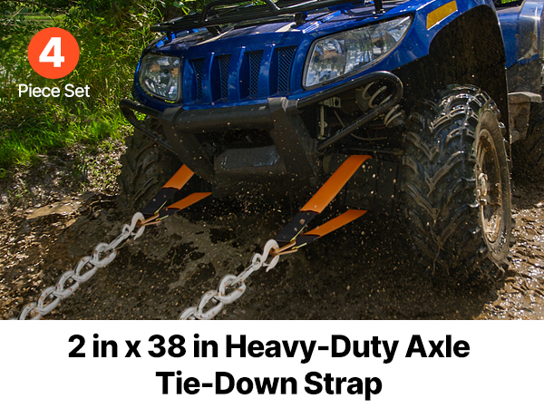 Axle Straps Axle Tie Down Straps D Ring 2 in x 3.2 ft for Trailer Truck ...