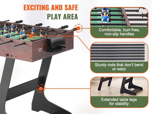 VEVOR Folding Foosball Table, 42 inch Standard Size Foosball Table ...
